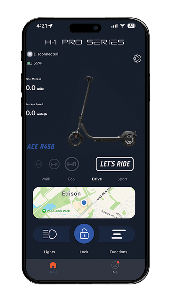 H-1 Pro Series™ Ace R450 E-Scooter | Hover-1 Rideables